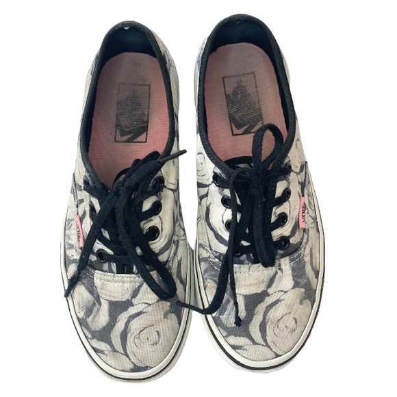 Vans | Shoes | Vans Authentic In Digi Roses In Black | Poshmark